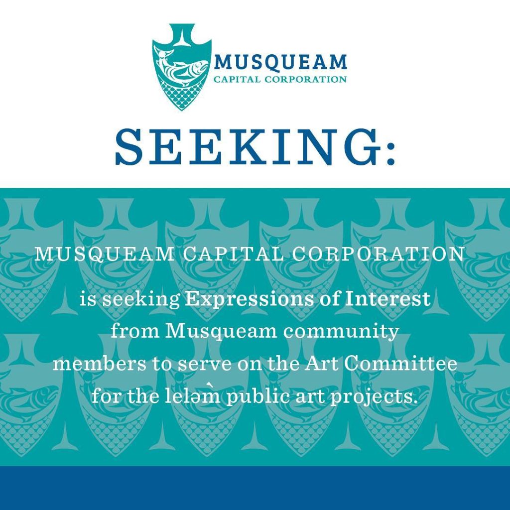 MCC is seeking Expressions of Interest (EOI) from Musqueam community ...