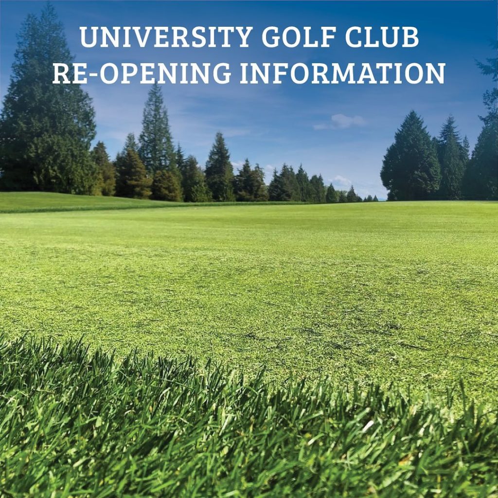 We are pleased to announce that the University Golf Club ...